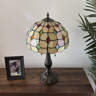 Canora Grey Bernfried Tiffany Style Table Lamp Gold Stained Glass ...