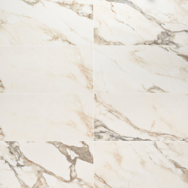 Bond Tile 12" x 24" Polished Marble Look Porcelain Floor and Wall Tile ...