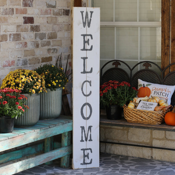 Gracie Oaks Crush Jumbo Welcome Sign & Reviews | Wayfair