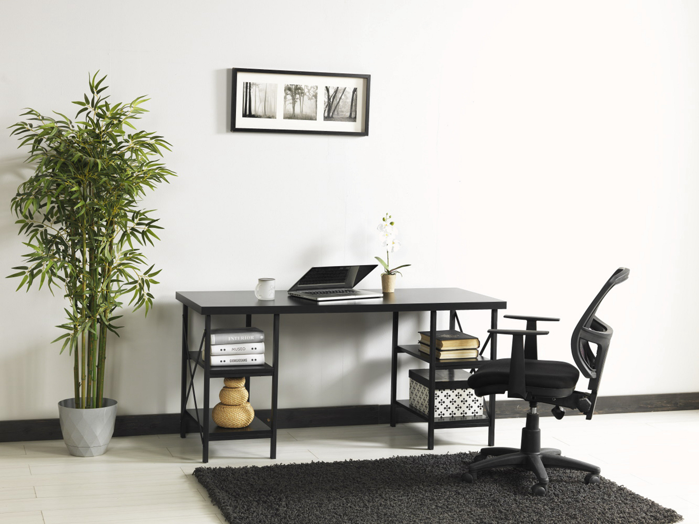 Wenty Furnish Solid Wood Top Metal Base Computer Desk - Wayfair Canada