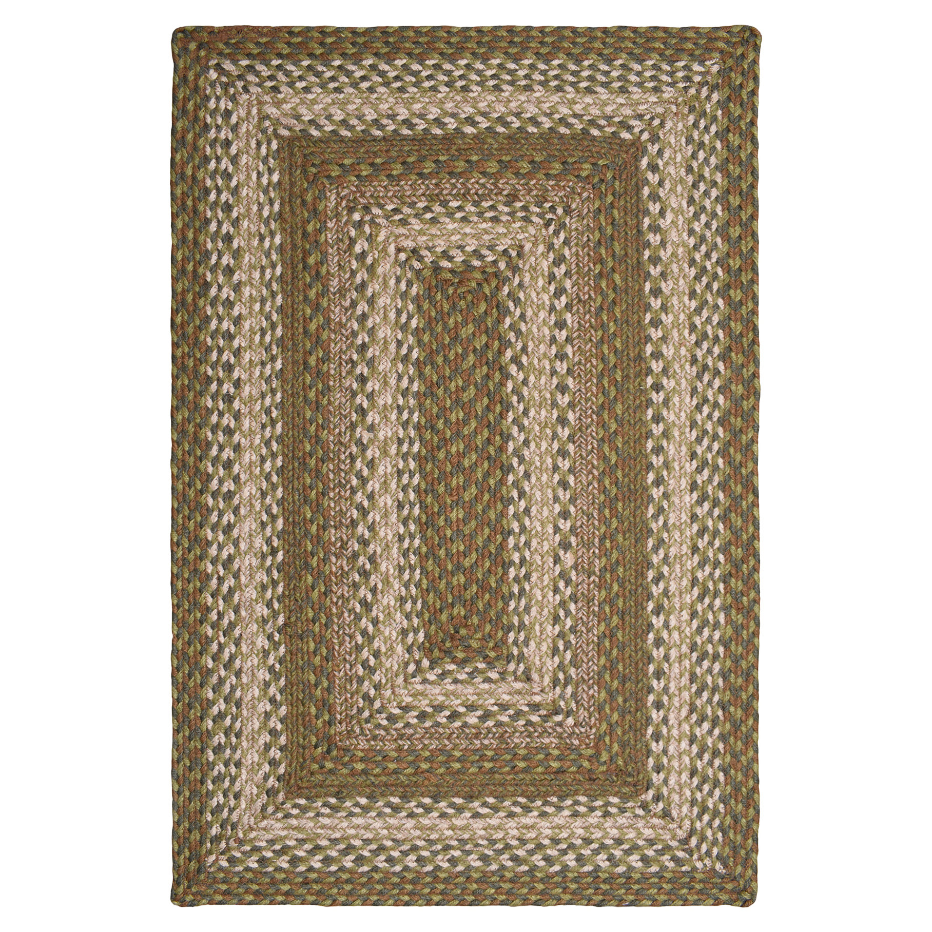 August Grove® Bryiana Farmhouse Braided Jute Green Area Rug & Reviews ...