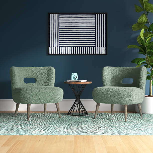 Mercury Row® Teen Corinne Wooden Upholstered Side Chair with Cutout ...