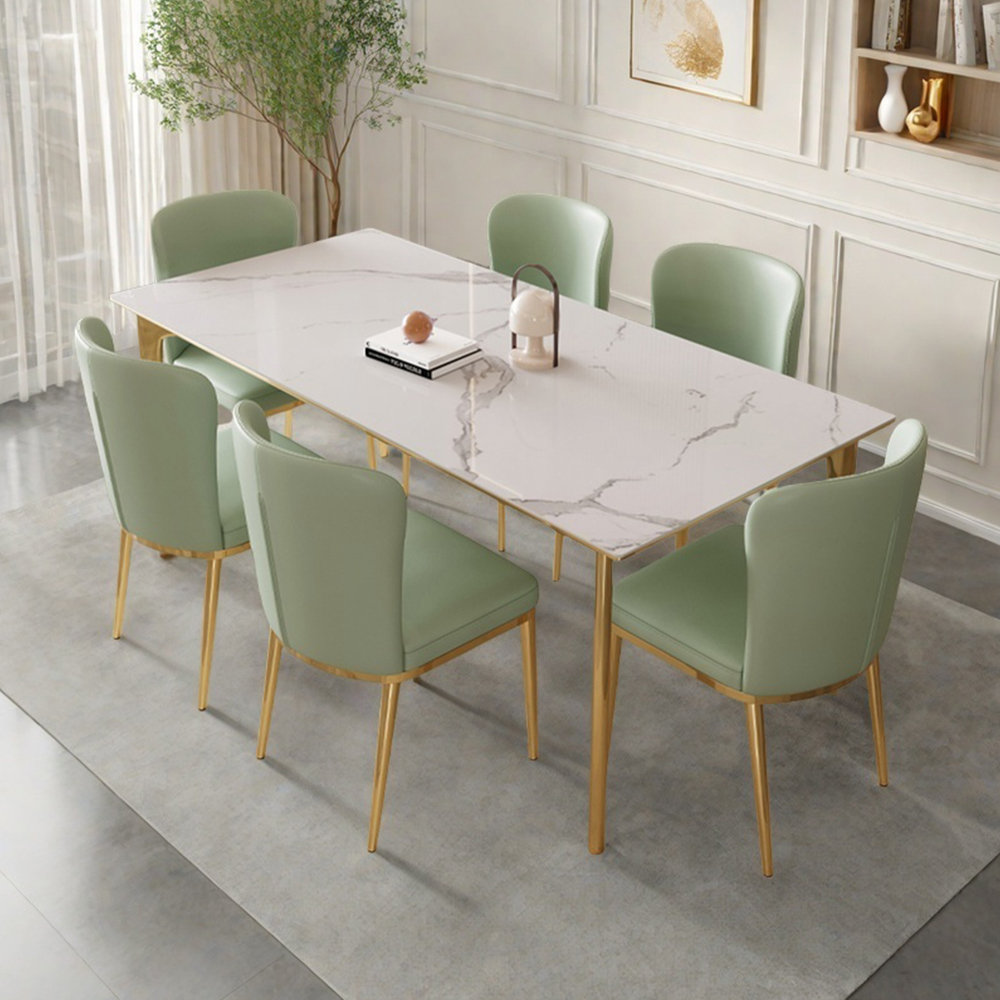 Elamer Italian style light luxury simple dining table set - Wayfair Canada