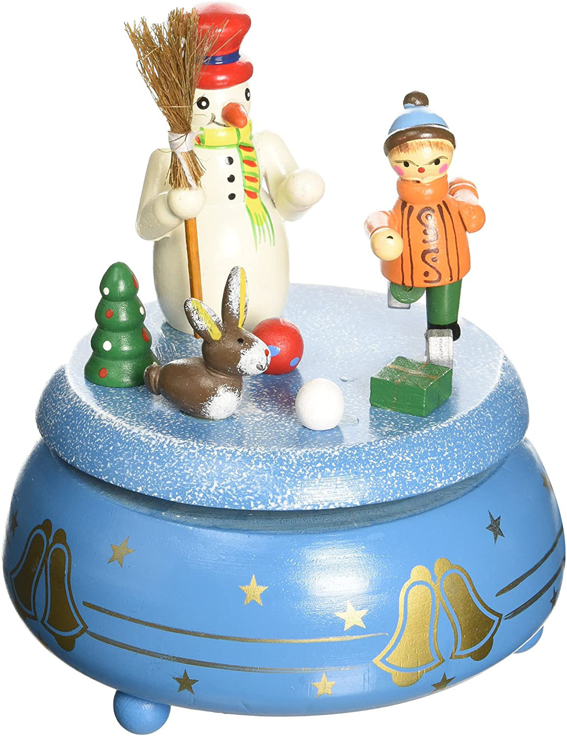 The Holiday Aisle® Wooden Christmas Musicbox With Snowman & Child ...