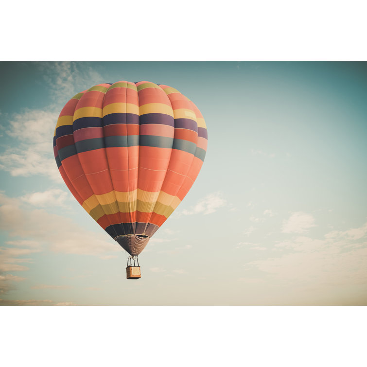 Ebern Designs Phaith Vintage Hot Air Balloon On Canvas by Jakkapan21 ...