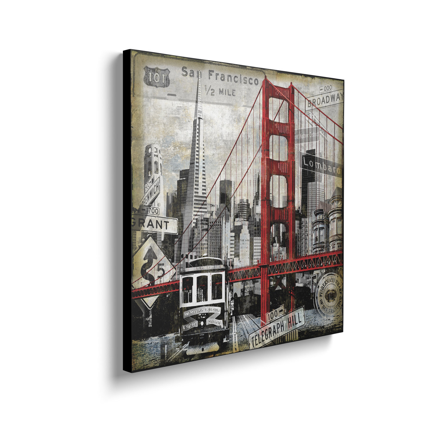 Latitude Run® Steelpix Metal Canvas - Landmarks San Francisco By Dylan ...
