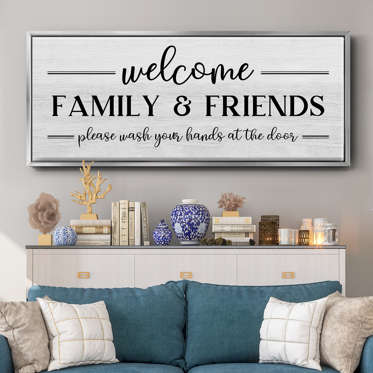 Trinx Welcome Family & Friends Framed On Canvas Print - Wayfair Canada