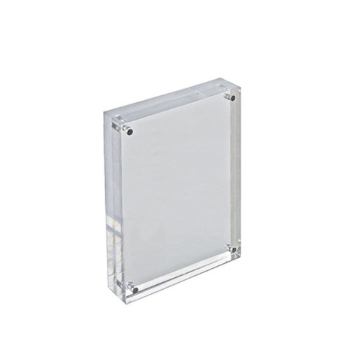 Azar Displays Clear Acrylic Magnetic Photo Frame Block 5" X 7" Vertical ...