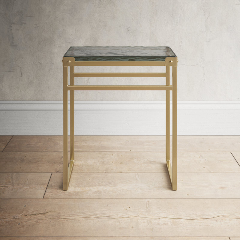 Birch Lane™ Jenner Glass Sled End Table | Wayfair