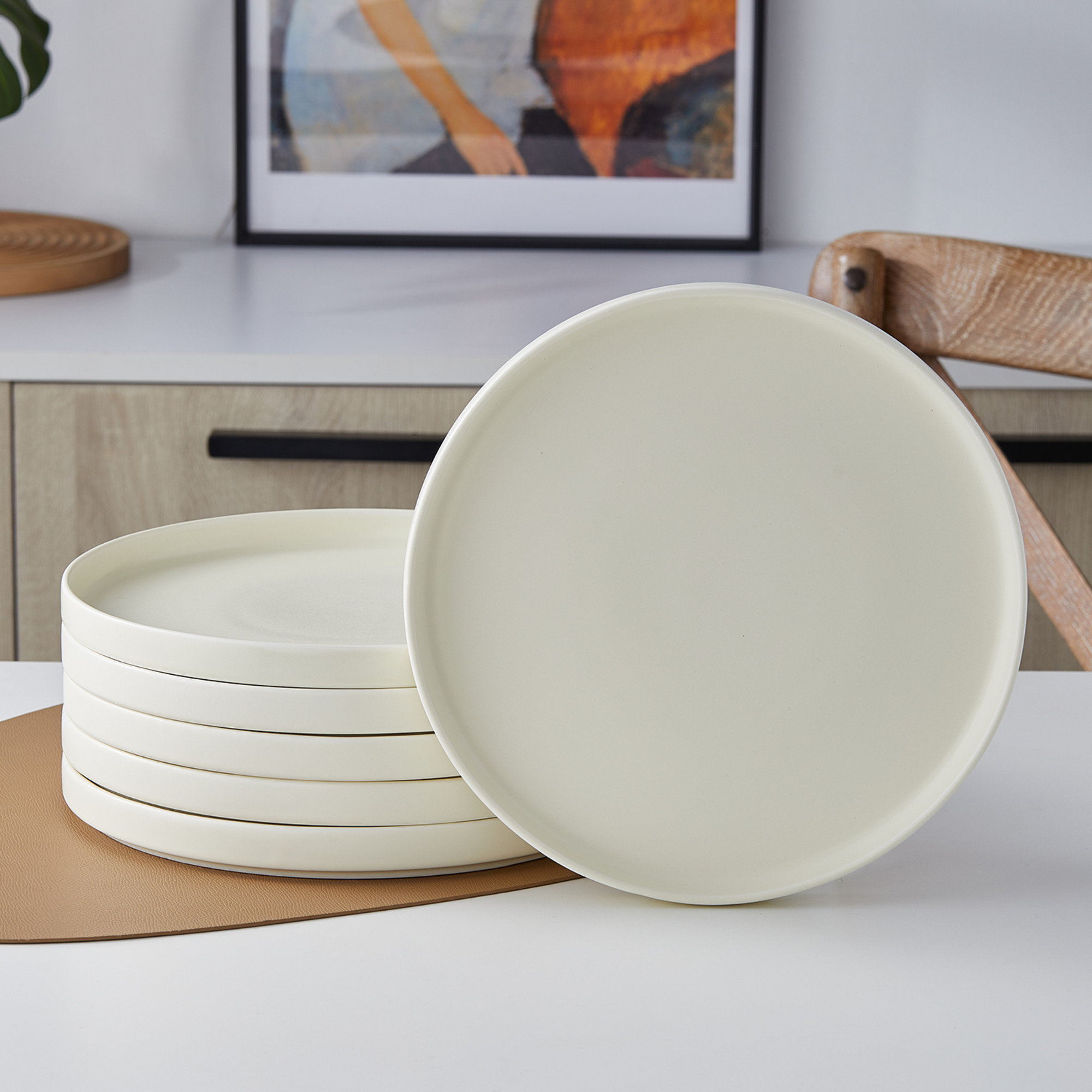 Birch Lane™ Jennette 6-Piece Salad Plate Set Porcelain & Reviews | Wayfair