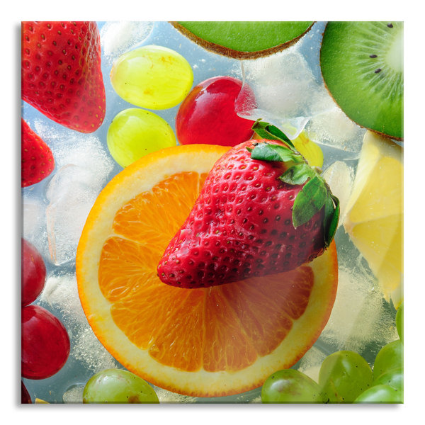 Brayden Studio Delicious Colour Fruit - No Frame Print on Glass ...
