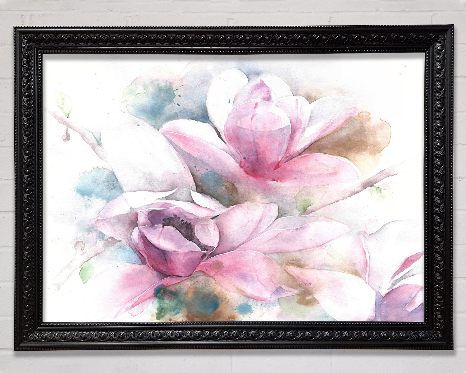 Bright Star Subtle Sketched Flowers - Single Picture Frame Art Prints ...