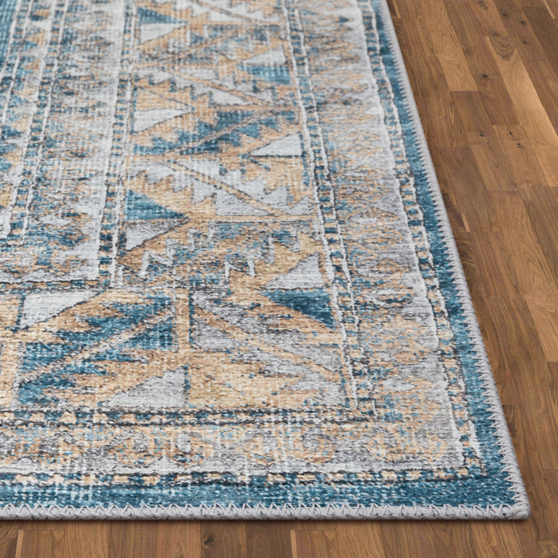 Well Woven Lotus Light Blue Rug & Reviews | Wayfair