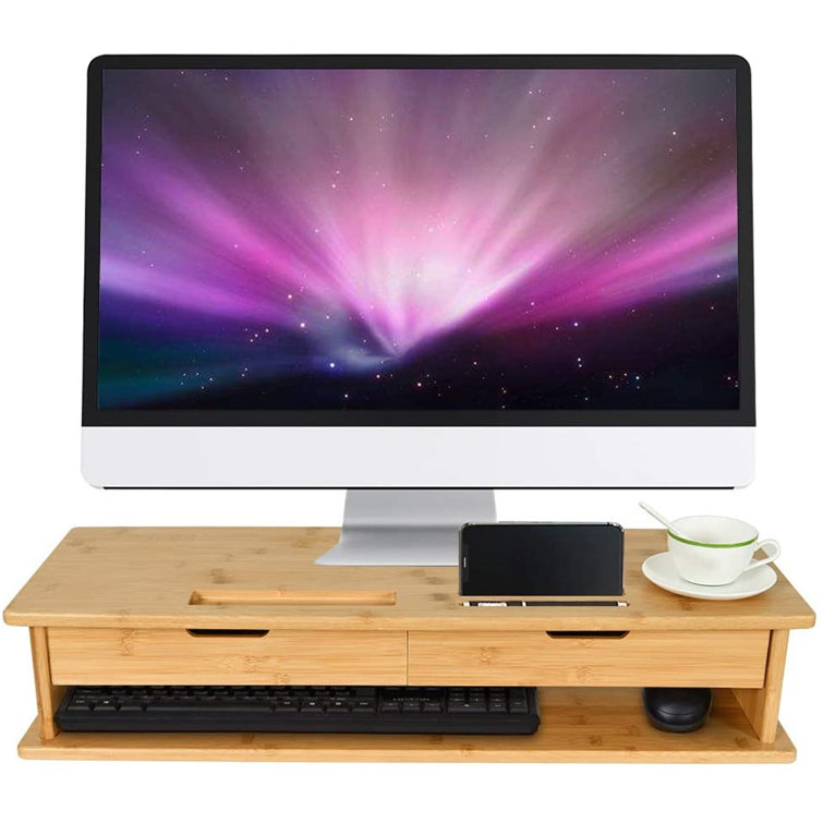 Inbox Zero Wood Stackable Monitor Stand | Wayfair