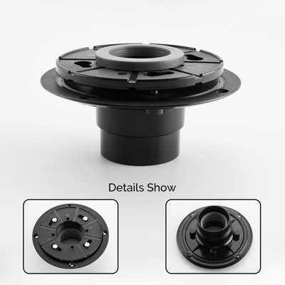 AngleSimple Shower Drain Base Flange With Adjustable Threaded Adapter ...
