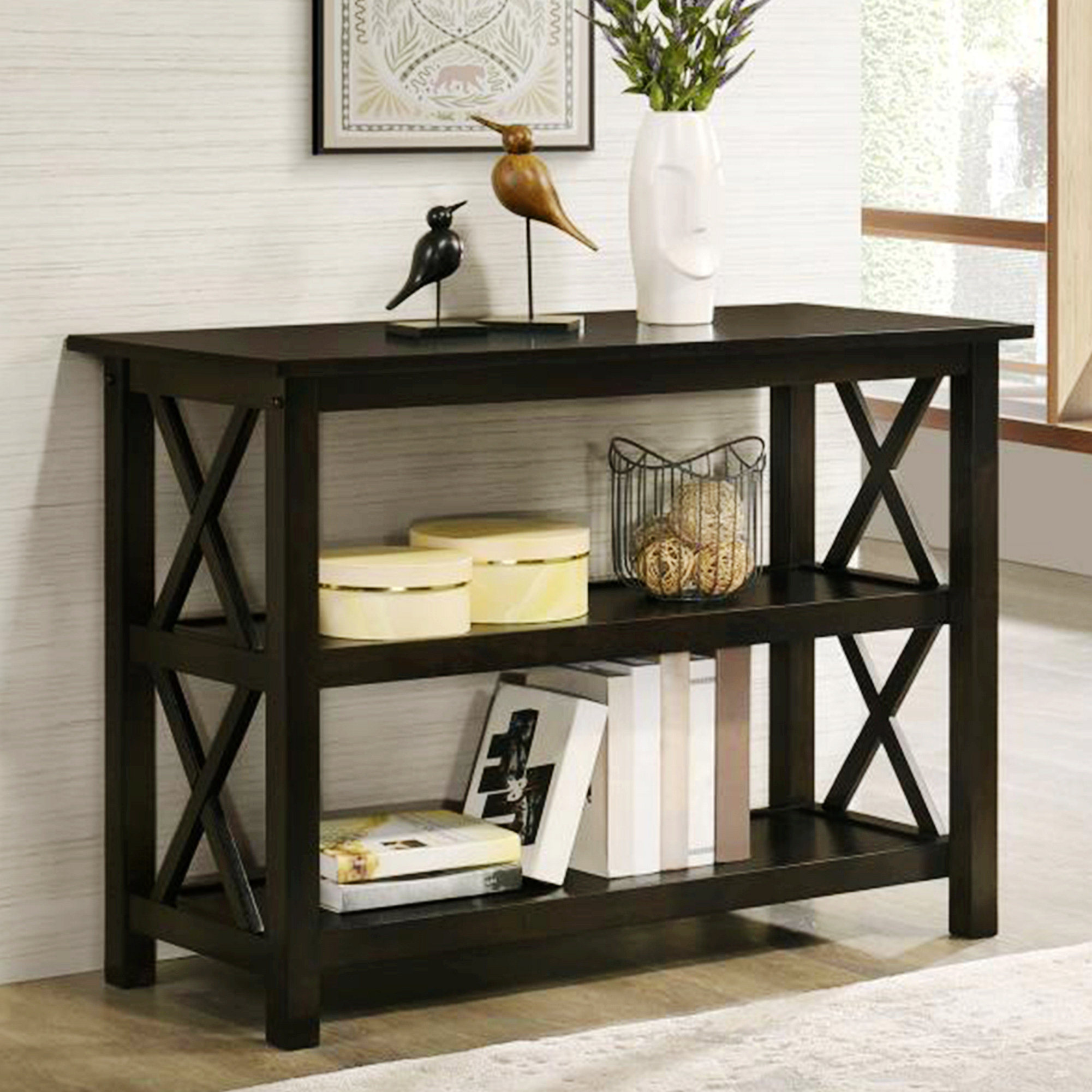 Latitude Run® 2-Shelf Wood Entryway Console Table - Wayfair Canada