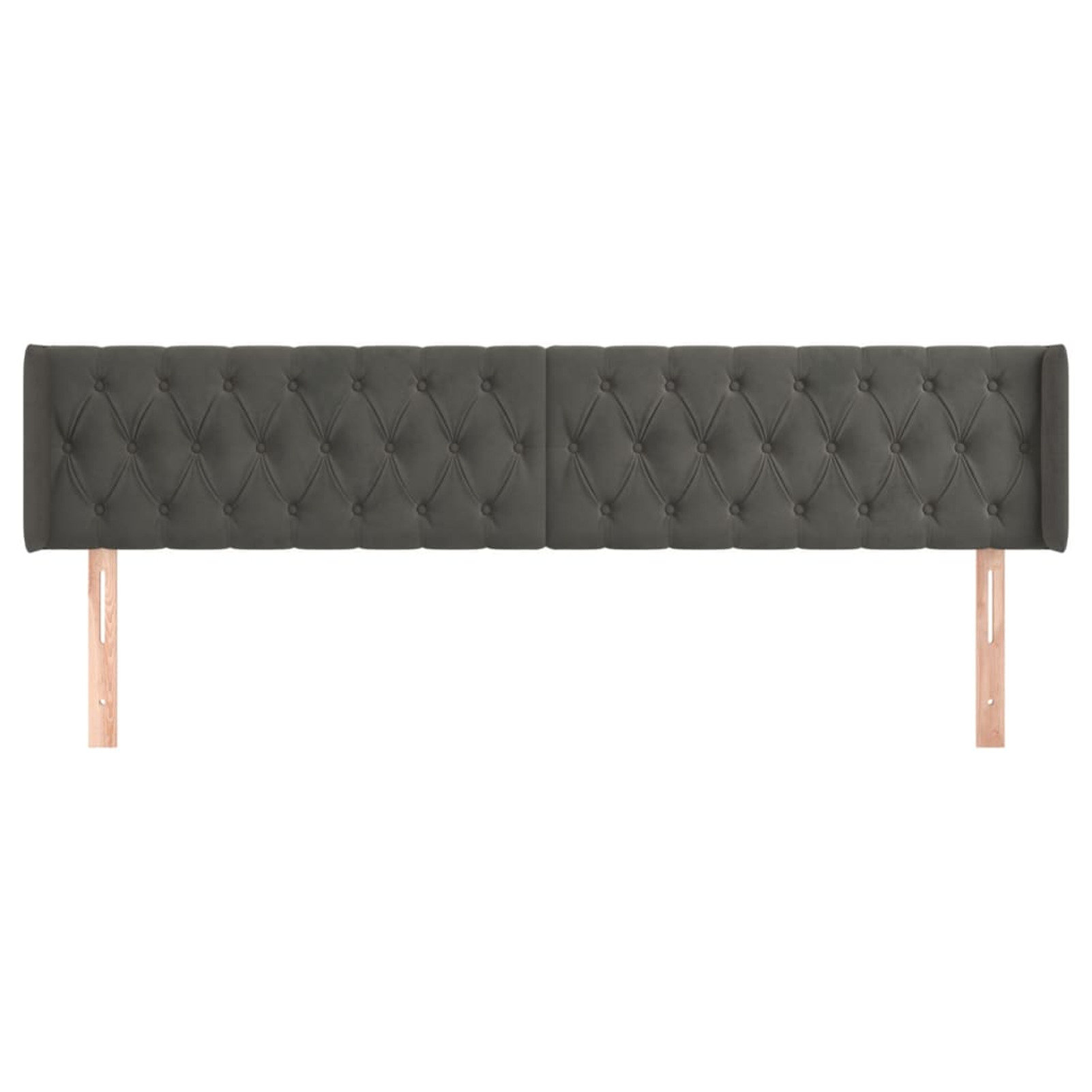 Lark Manor Headboard with ears in 183 x 16 x 78/88cm in velvet ...