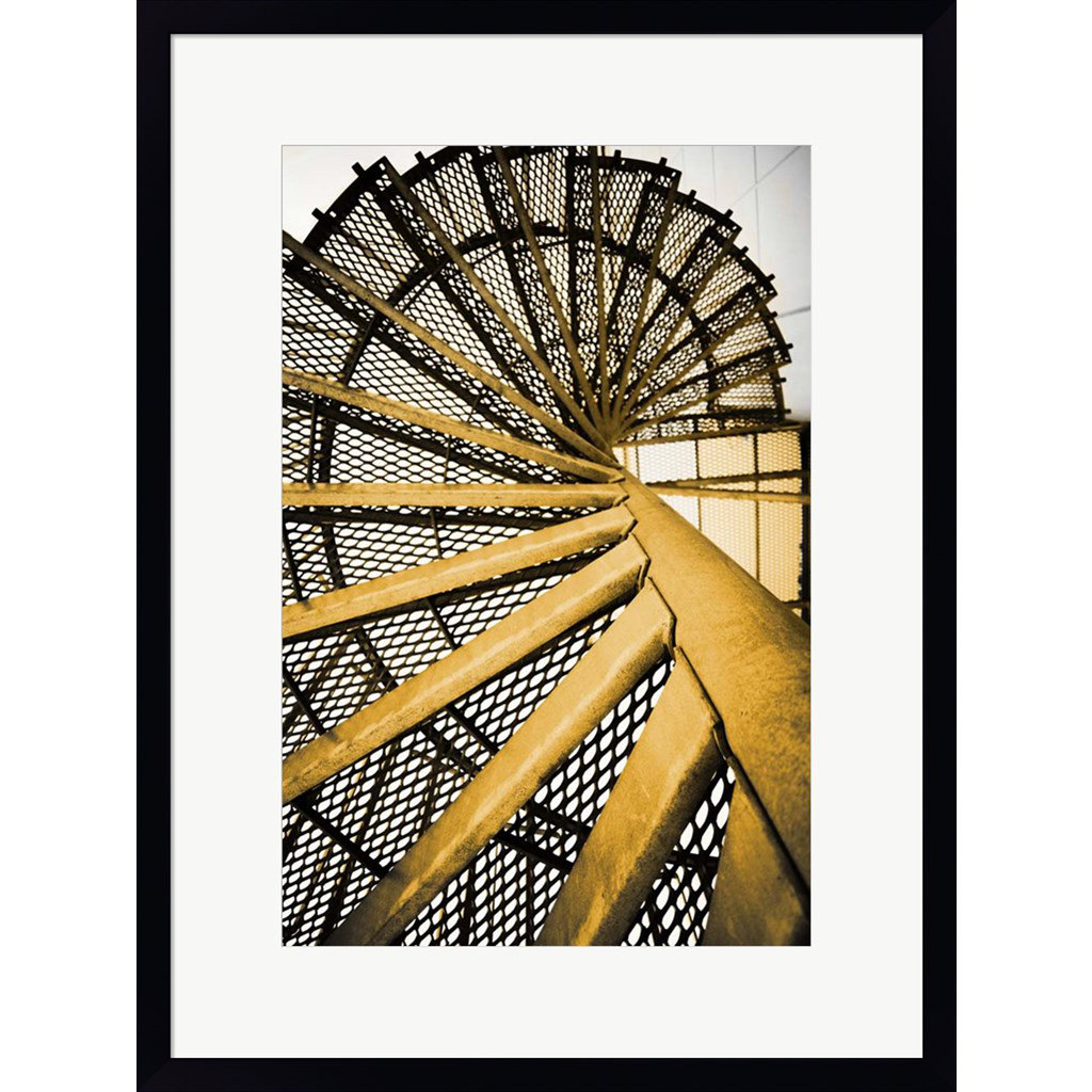 Latitude Run® Golden Staircase Spiral By Kali Wilson, Framed Wall Art ...