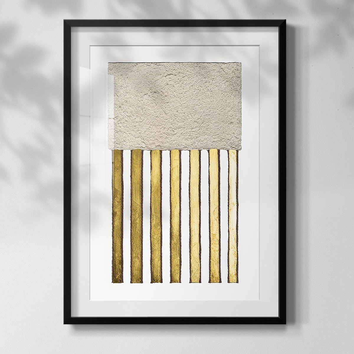 Ebern Designs Monolithic Gold II Framed Print | Wayfair