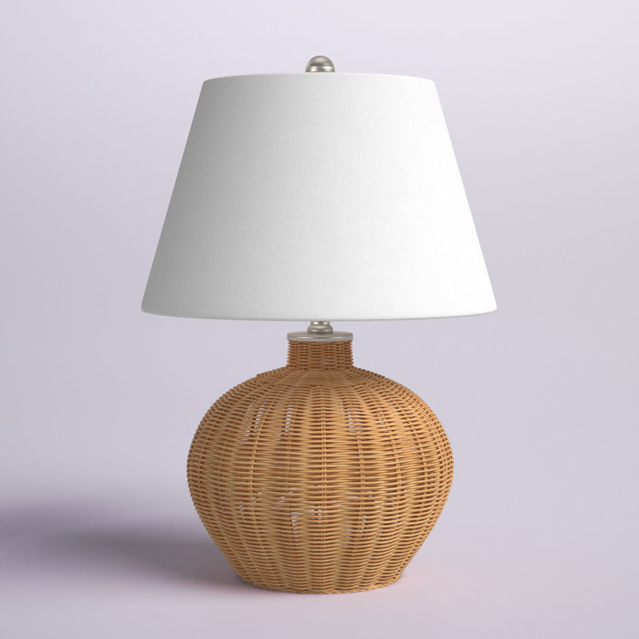 Beachcrest Home Waylon Wicker/Rattan Table Lamp & Reviews | Wayfair