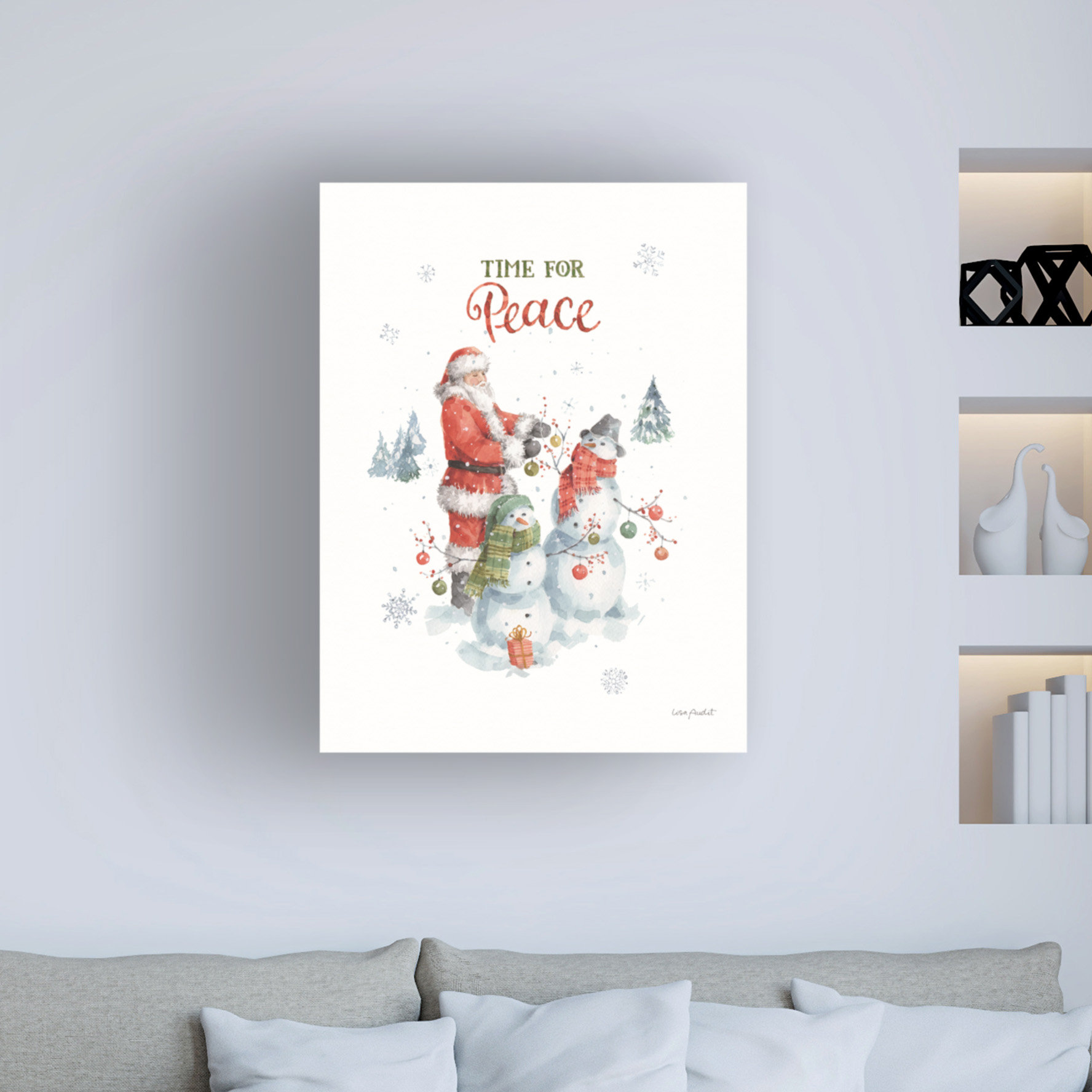 The Holiday Aisle® Lisa Audit 'Welcoming Santa 03' Canvas Art - Wayfair ...