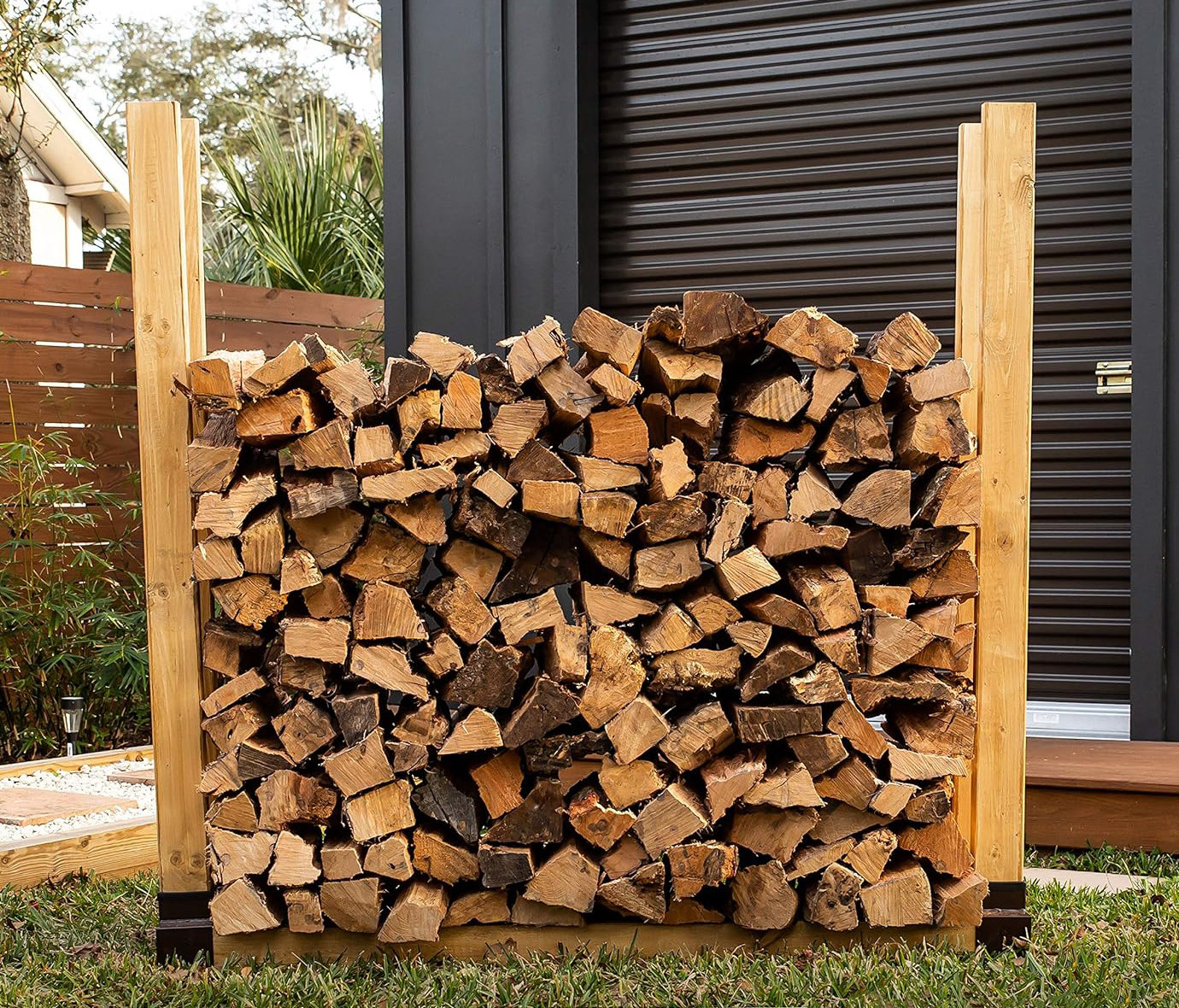 17 Stories Outdoor Firewood Log Storage Rack 2X4 Bracket Kit | Wayfair