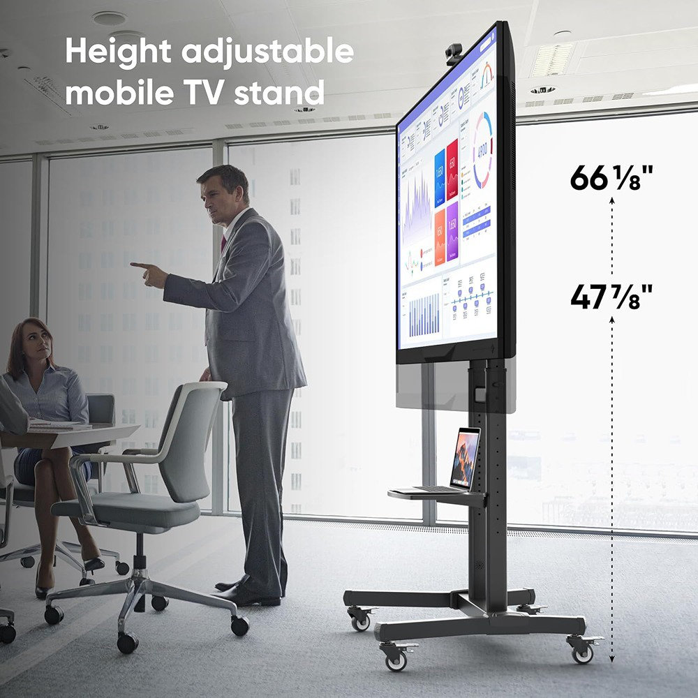 ONKRON Portable TV Stand for 50-90 Inch Flat/ Curved TVs up to 220 lbs ...