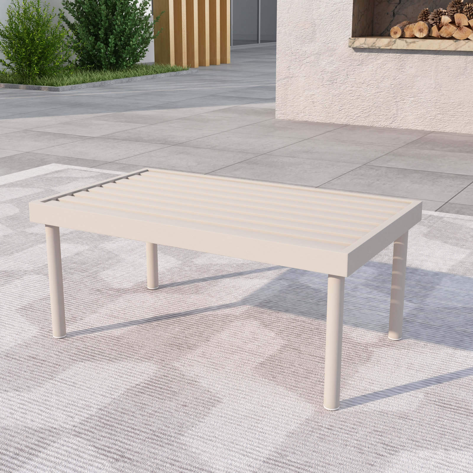 Ebern Designs Barnish Outdoor Aluminium Coffee Table & Reviews | Wayfair