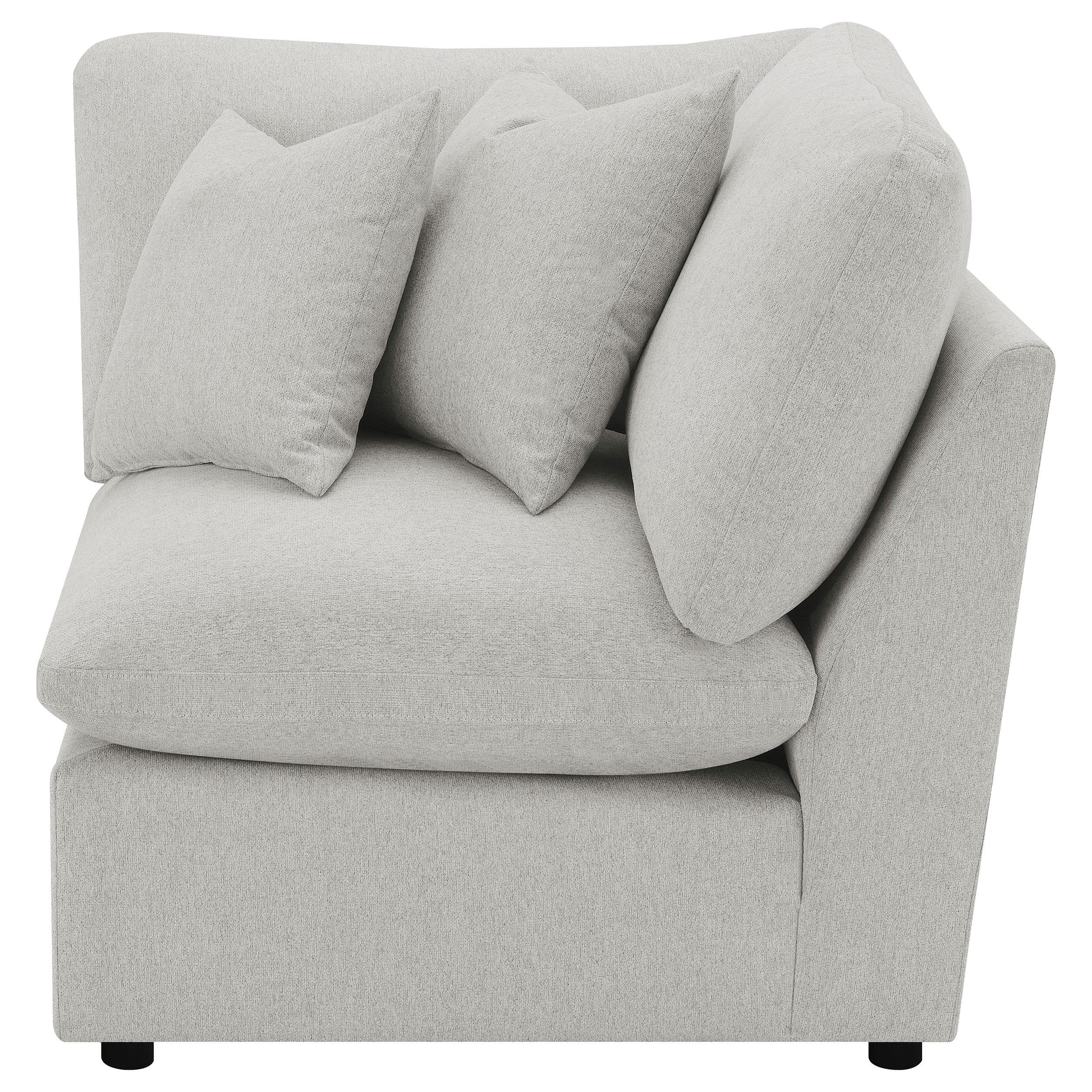 Hokku Designs Collins Grey Upholstered Corner Chair | Wayfair