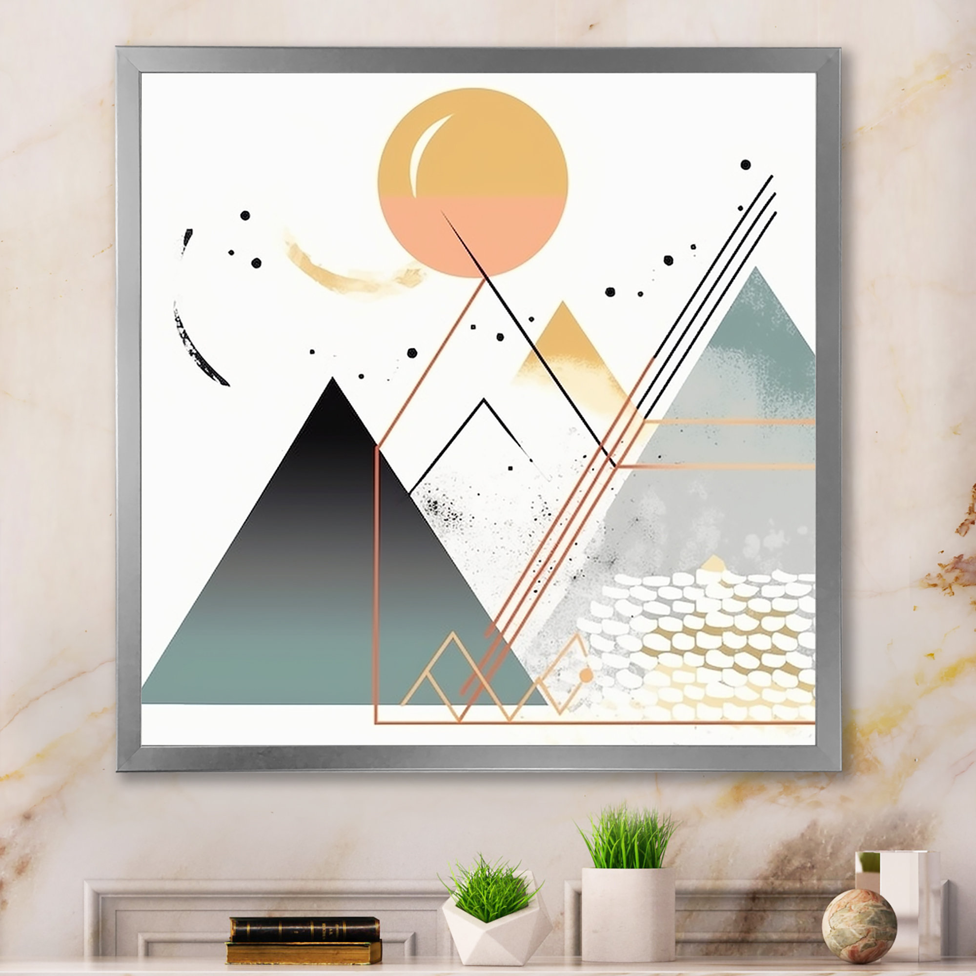 George Oliver Full Moon Abstract Moon Landscape Minimalism - Abstract ...