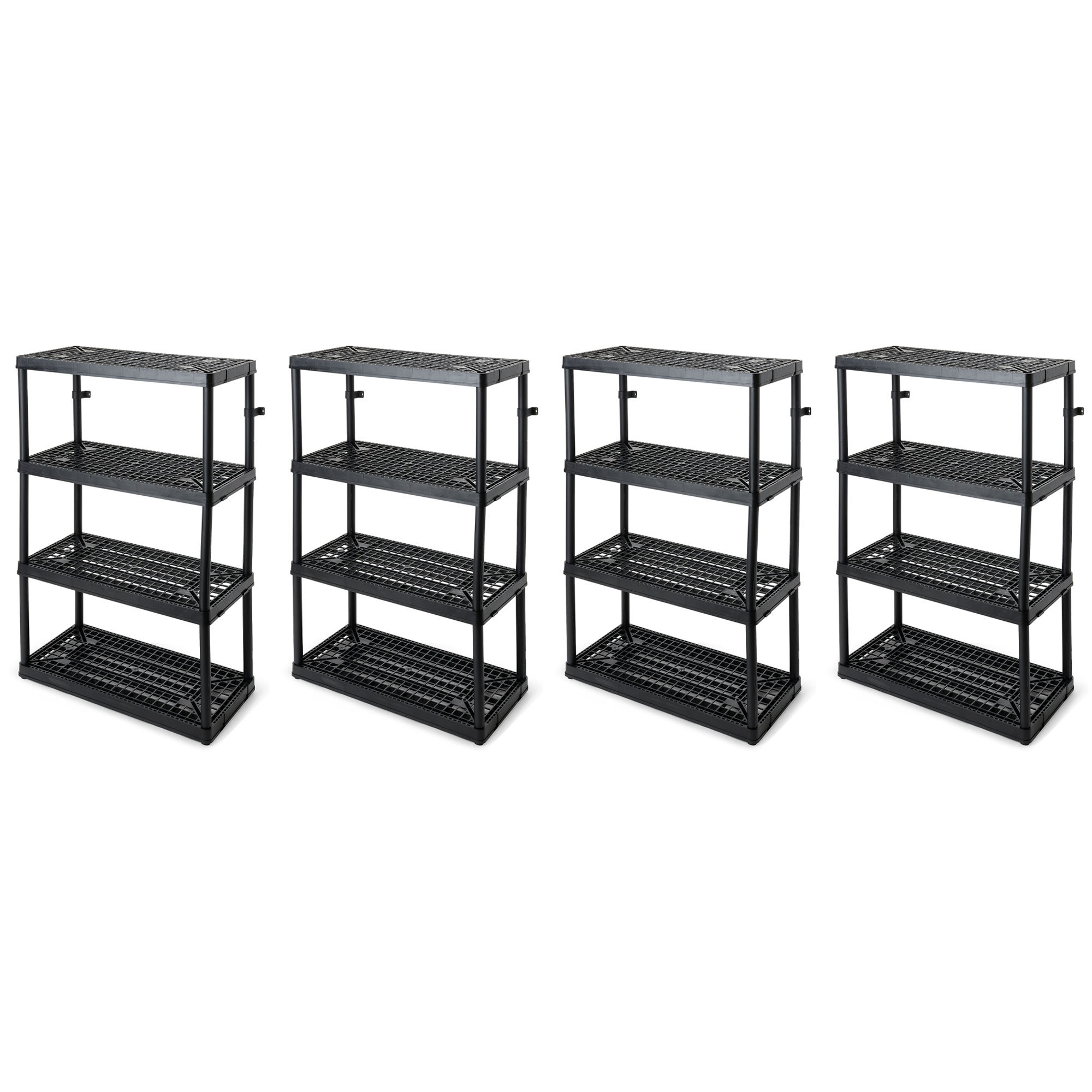 Gracious Living 4 Shelf Fixed Height Ventilated Heavy Duty Storage Unit ...