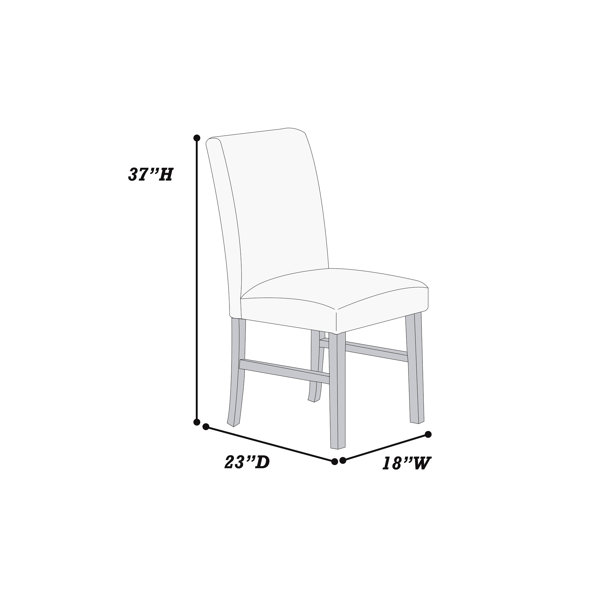 Latitude Run® Dark Grey Corduroy Of 2 Dining Chairs With Soft Textured ...