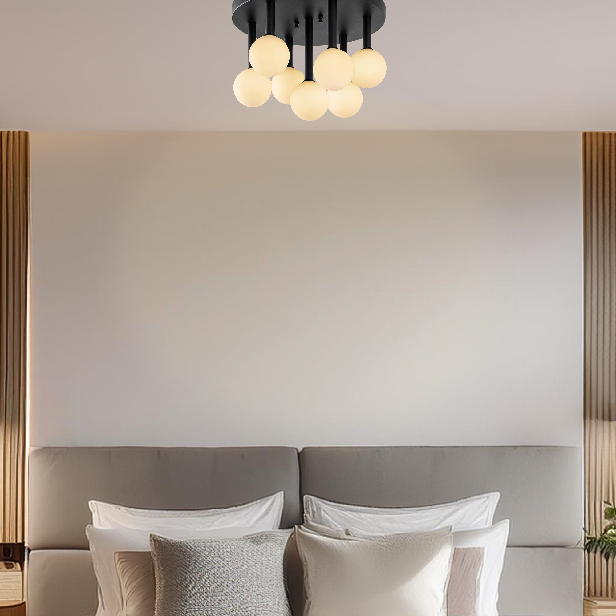 Corrigan Studio® 7 Lights Semi Flush Mount With Glass Cap - Wayfair Canada