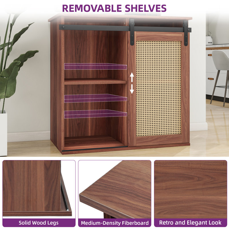 Bayou Breeze Carsandra Wood Bar Cabinet With Storage For 101 Can Mini ...