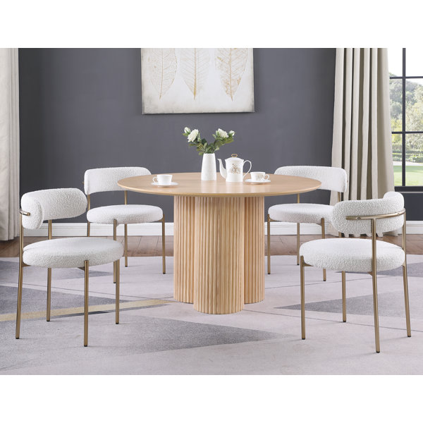 Everly Quinn Zoann 5 - Piece Pedestal Dining Set | Wayfair