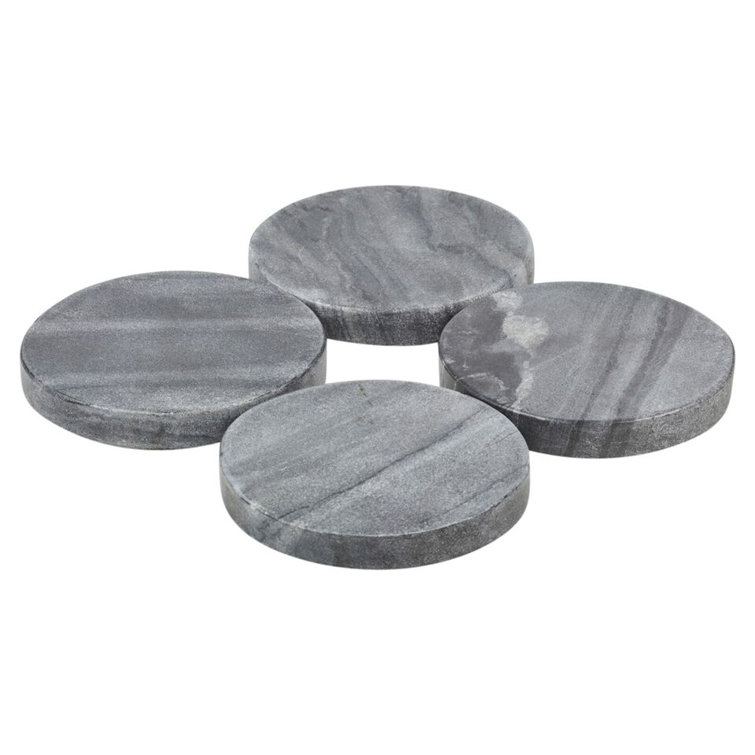 Brambly Cottage Marble Round 4 Piece Coaster Set | Wayfair.co.uk