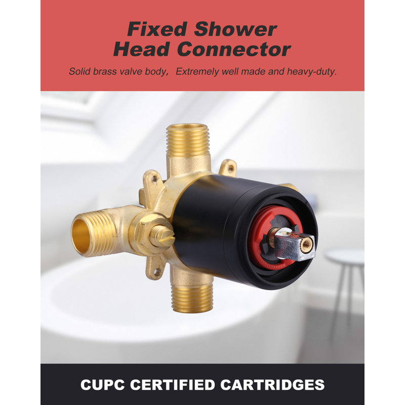 Aleasha Pressure Balanced Shower Faucet with Rough-in Valve | Wayfair