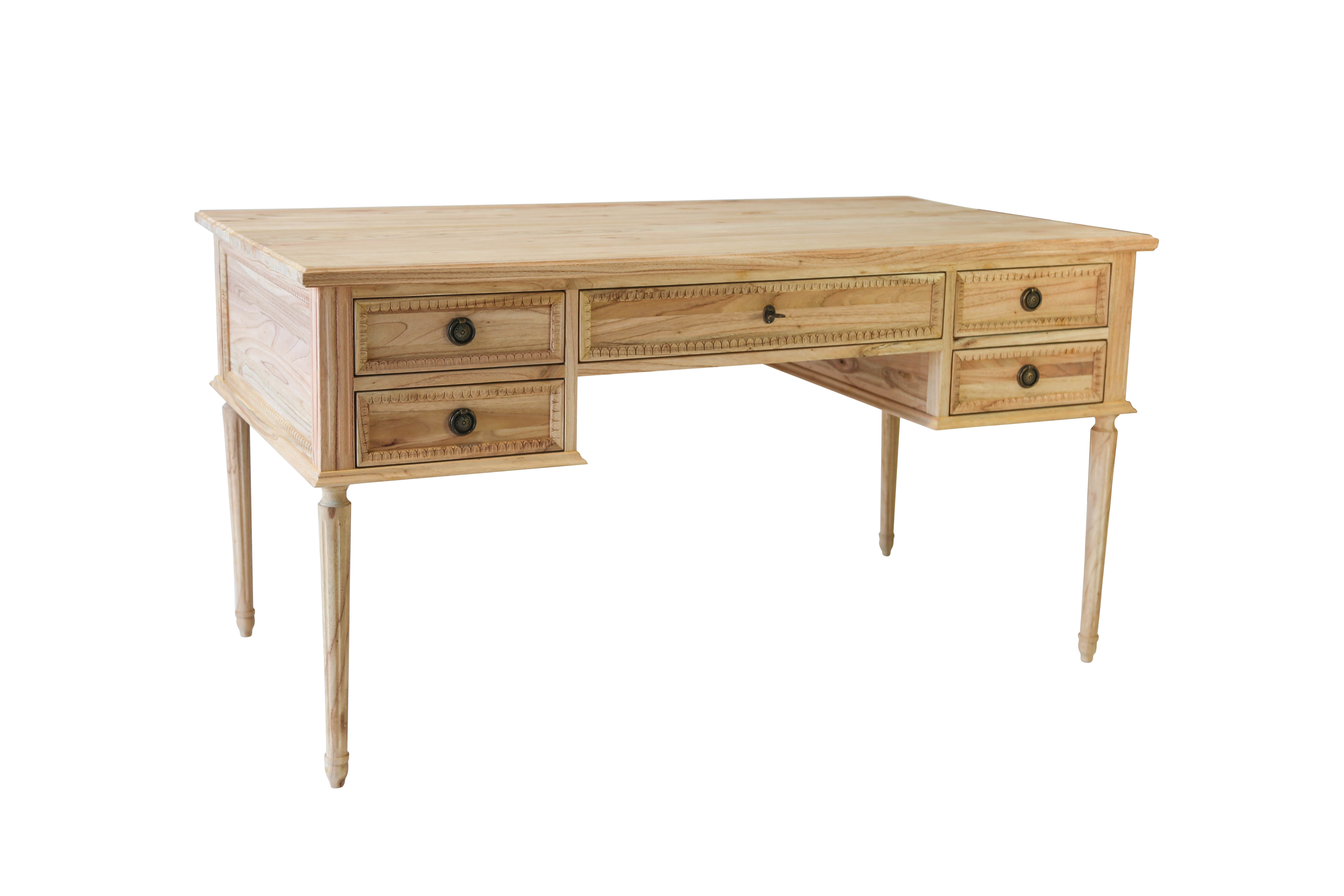Ave Home Raw Colette Solid Wood Executive Desk | Wayfair