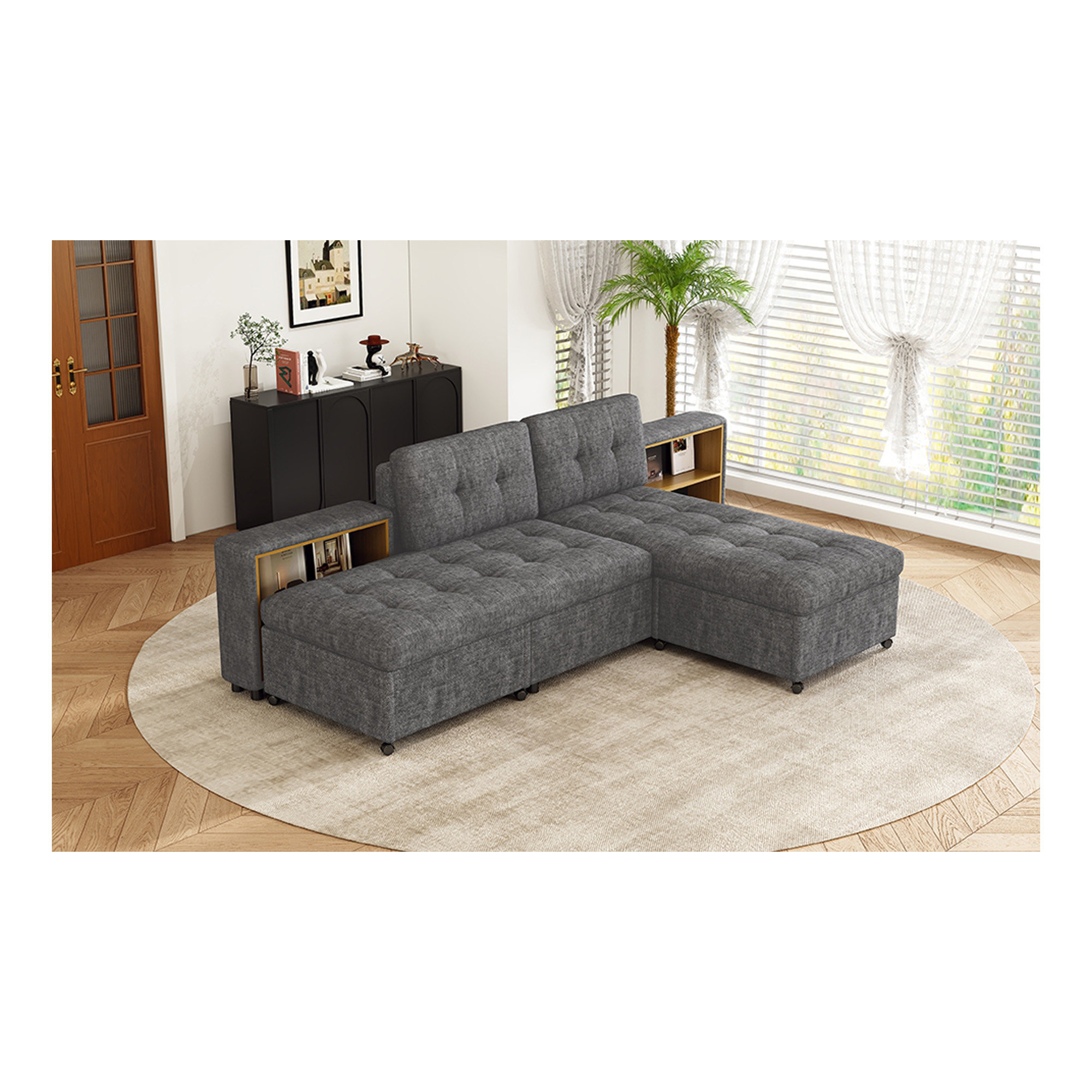 Latitude Run® Versatile Sofa Bed Modular Sofa Free-combined Sofa with ...