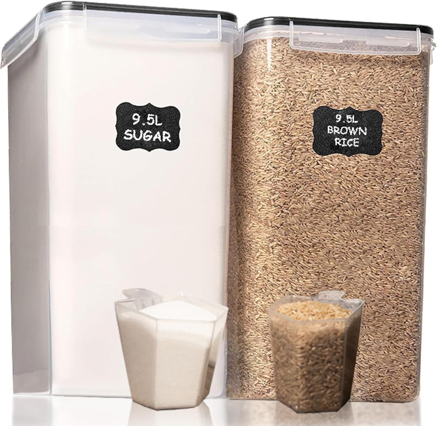 Prep & Savour 2 PC, Extra Large Bulk Food Storage Containers With ...