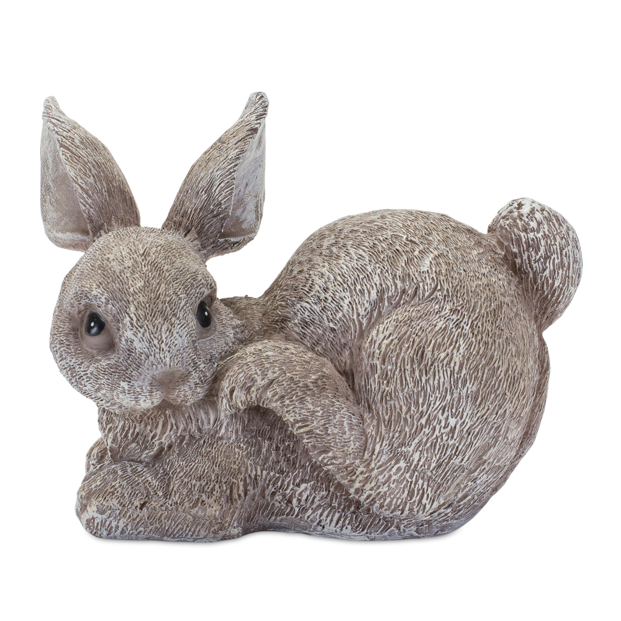 HomeRoots Set Of Four 4" Gray and Brown Polyresin Rabbit Figurine | Wayfair