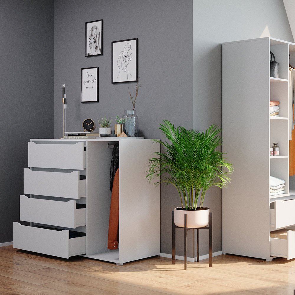 Brayden Studio Ambrette 4 Drawer Combi Chest | Wayfair.co.uk
