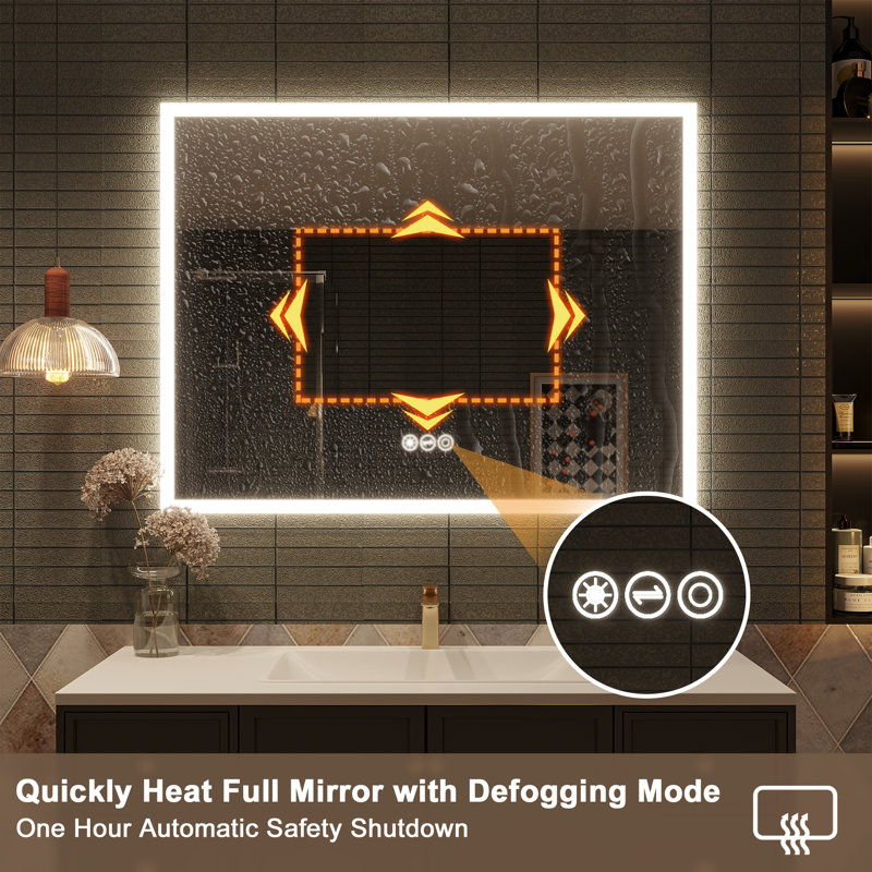 Boyel Living Rectangle LED Wall Mirror & Reviews | Wayfair