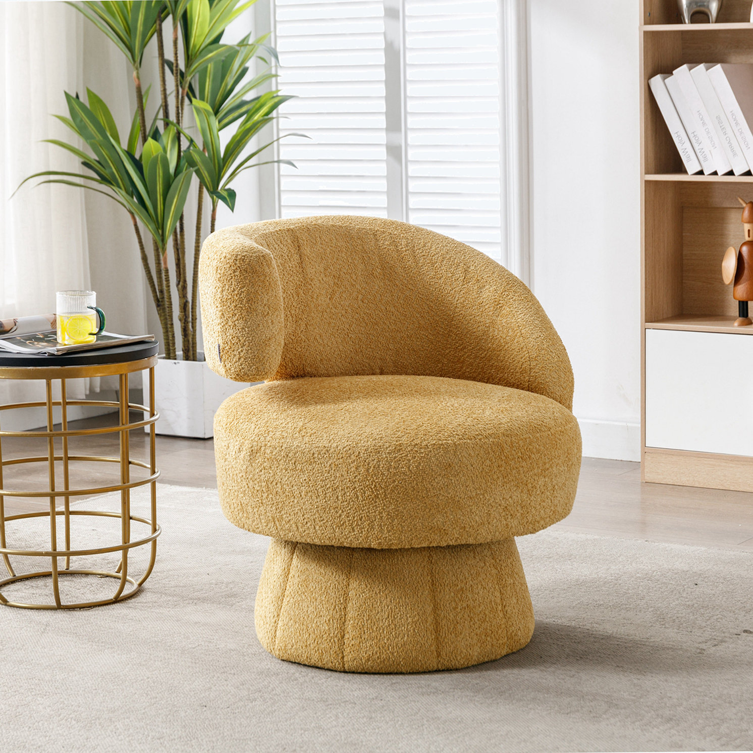 Latitude Run® Klingler 360 Degree Swivel Cuddle Barrel Accent Chairs ...