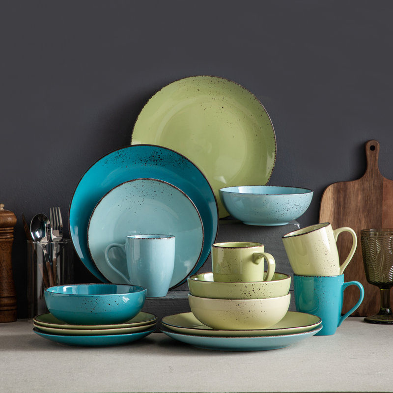 Millwood Pines Neal 16 Piece Stoneware Dinnerware Set - Service for 4 ...