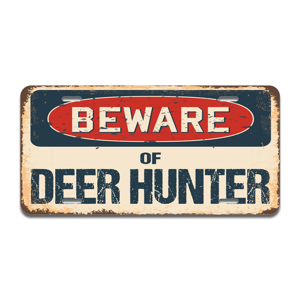 SignMission Beware of Deer Hunter Aluminum Plate Frame | Wayfair