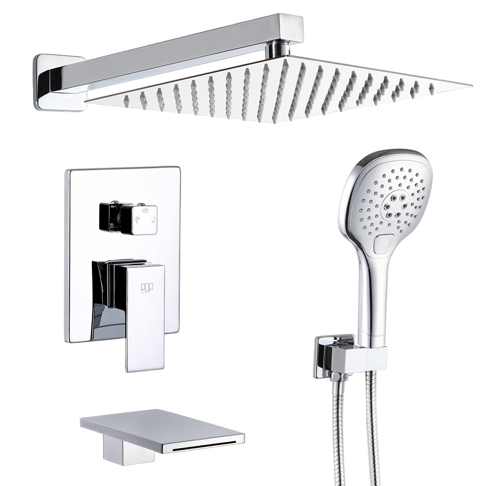 POP Sanitaryware Complete Shower System with Rough-in Valve | Wayfair