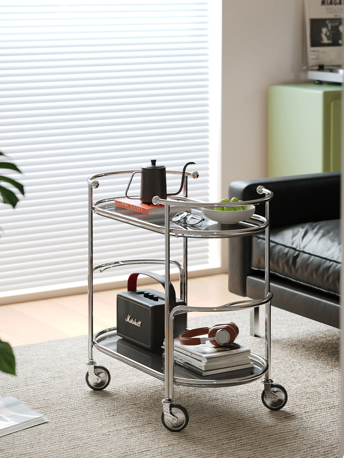 Orren Ellis 28.54" Standard Stainless Steel Bar Carts | Wayfair