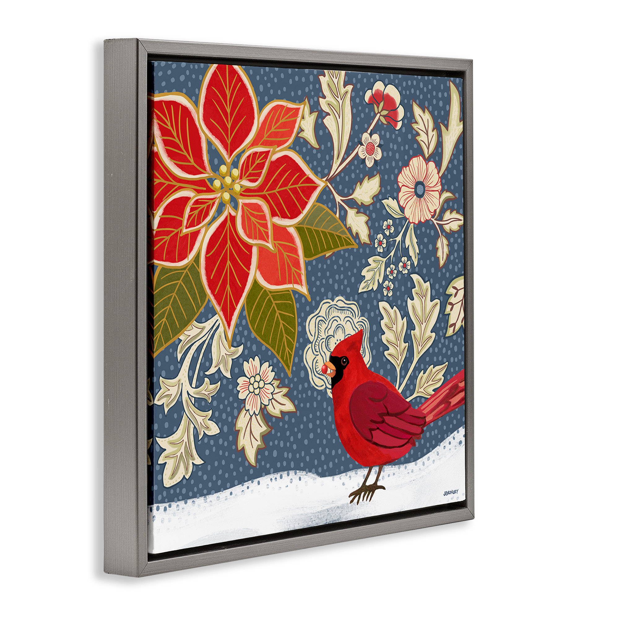 The Holiday Aisle® Winter Cardinal in Snow Canvas Wall Art by Levison ...