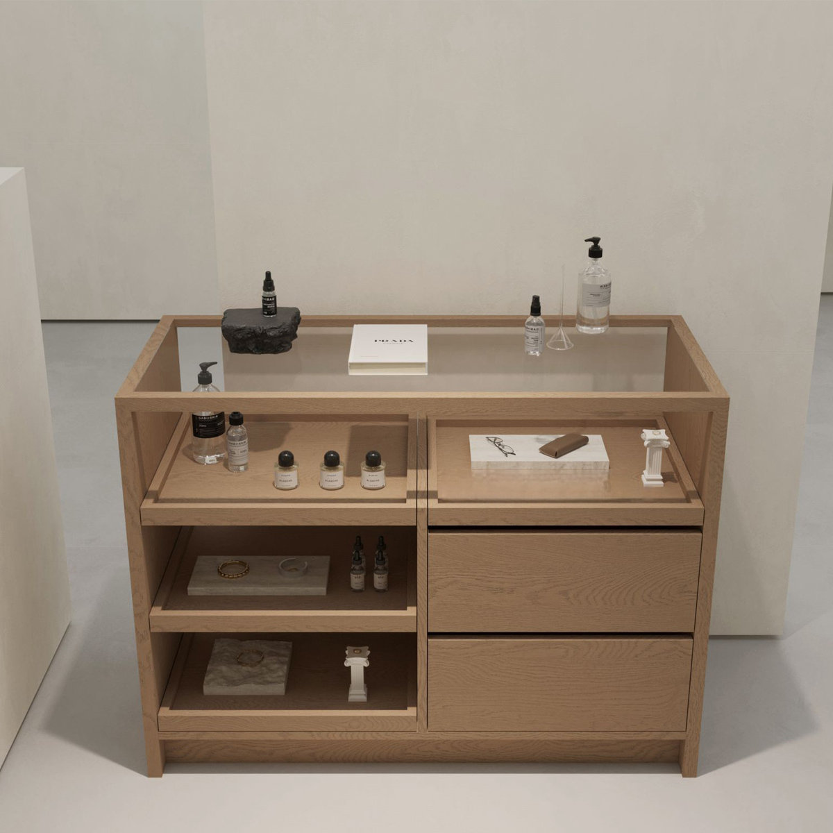 SpicyMedia Display booth storage display cabinet | Wayfair